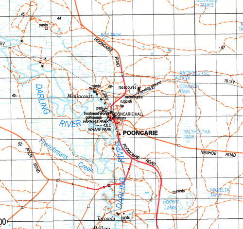 Pooncarie 1-100,000 NSW Topographic Map - Maps, Books & Travel Guides