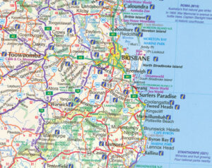 Queensland State and Cities Map 419 UBD Gregorys - Maps, Books & Travel ...