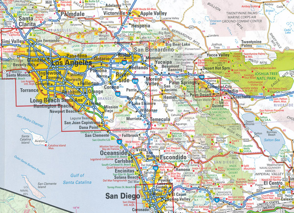 Southern California Map National Geographic Folded - Maps, Books ...