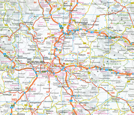 Germany Southern Map ITMB - Maps, Books & Travel Guides