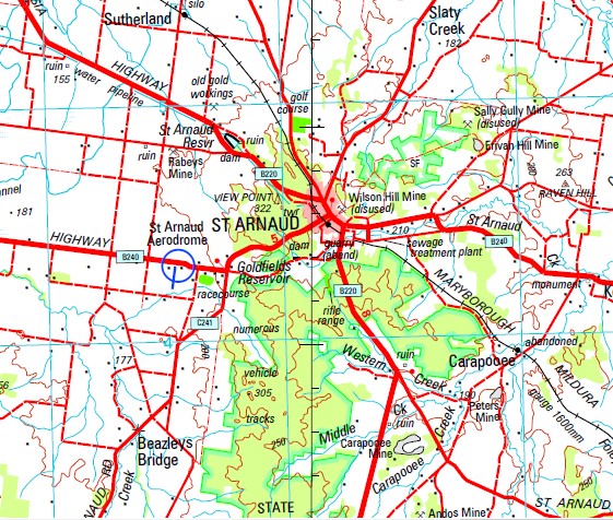 St Arnaud 1-250,000 Topographic Map - Maps, Books & Travel Guides