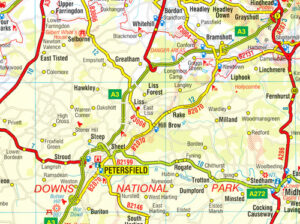Surrey East and West Sussex Visitors Map A-Z - Maps, Books & Travel Guides