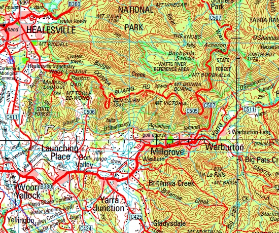 Warburton 1-250,000 Topographic Map - Maps, Books & Travel Guides