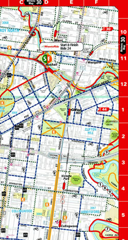 Melbourne Cycling Map Where to Ride - Maps, Books & Travel Guides