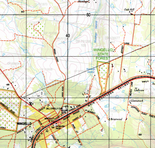 Wingello 1-25,000 NSW Topographic Map - Maps, Books & Travel Guides