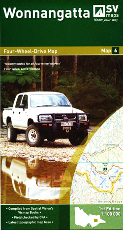 Wonnangatta 4WD Map 6 Spatial Vision - Maps, Books & Travel Guides