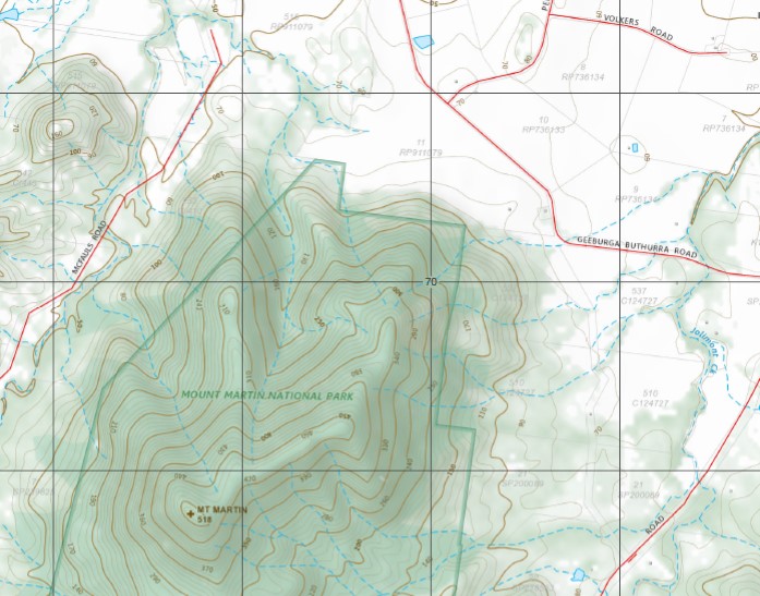 Mount Martin 1-25,000 Topographic Map QLD - Maps, Books & Travel Guides