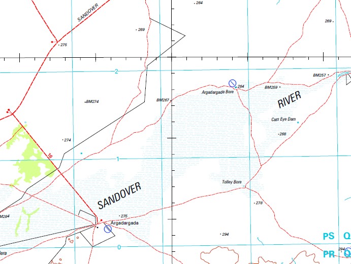 Sandover River 1-250,000 Topographic Map - Maps, Books & Travel Guides