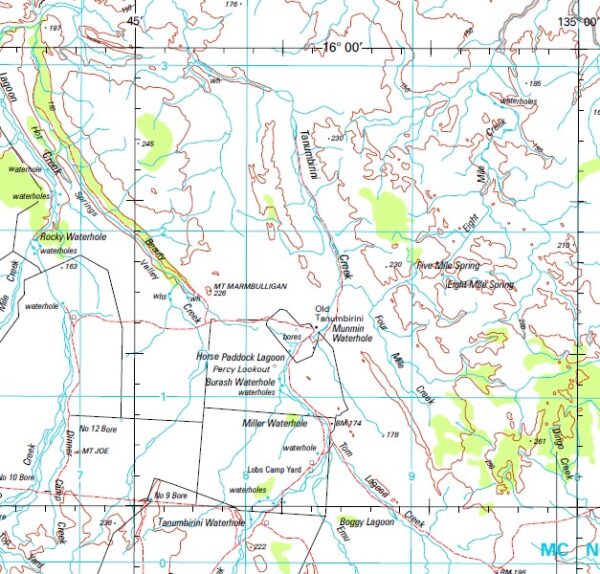 Tanumbirini 1-250,000 Topographic Map - Maps, Books & Travel Guides