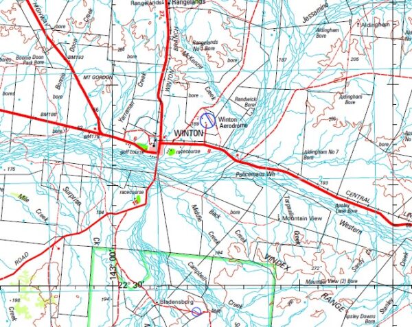 Winton 1-250,000 Topographic Map - Maps, Books & Travel Guides