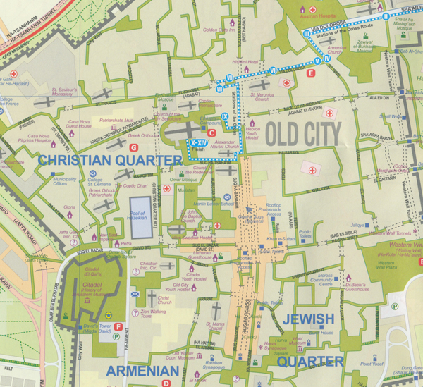 Jerusalem and the Holy Land Map ITMB - Maps, Books & Travel Guides