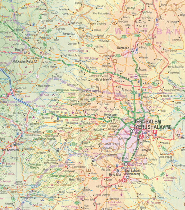 Jerusalem and the Holy Land Map ITMB - Maps, Books & Travel Guides
