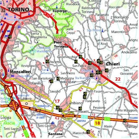 Piemonte Valley d'Aosta Map 351 Michelin - Maps, Books & Travel Guides