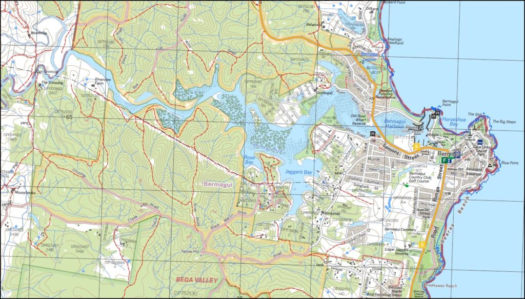 Bermagui 1-25,000 NSW Topographic Map 8925-3-S - Maps, Books & Travel ...
