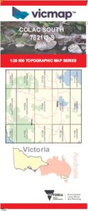 COLAC SOUTH 1-25,000 Vicmap Topo Map 7621-3-S - Maps, Books & Travel Guides