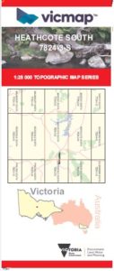 HEATHCOTE SOUTH 1-25,000 Vicmap Topo Map 7824-3-S - Maps, Books & Travel Guides