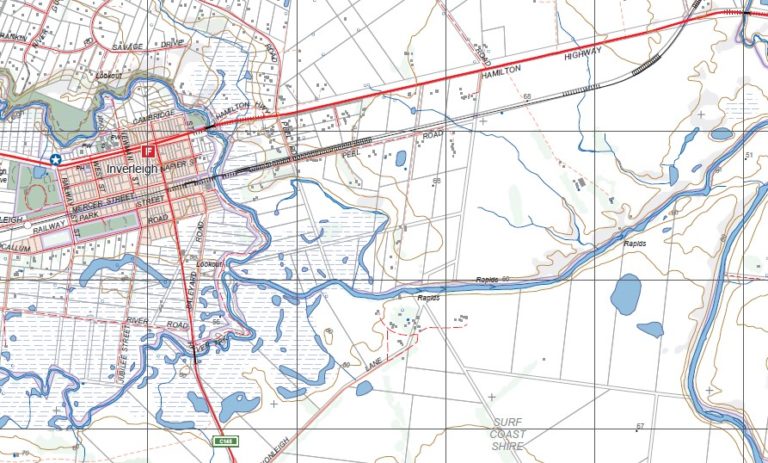 INVERLEIGH NORTH 1-25,000 Vicmap Topo 7721-4-N - Maps, Books & Travel ...
