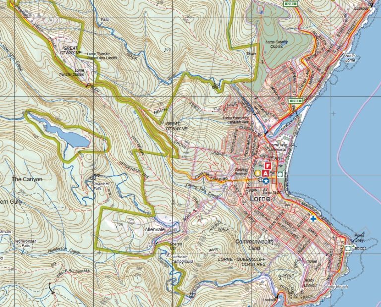 LORNE NORTH 1-25,000 Vicmap Topo Map 7620-1-N - Maps, Books & Travel Guides