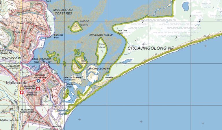 Mallacoota 1-50,000 Vicmap Topographic Map 8822-N - Maps, Books ...