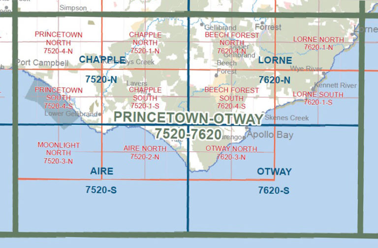LORNE SOUTH 1-25,000 Vicmap Topo Map 7620-1-S - Maps, Books & Travel Guides