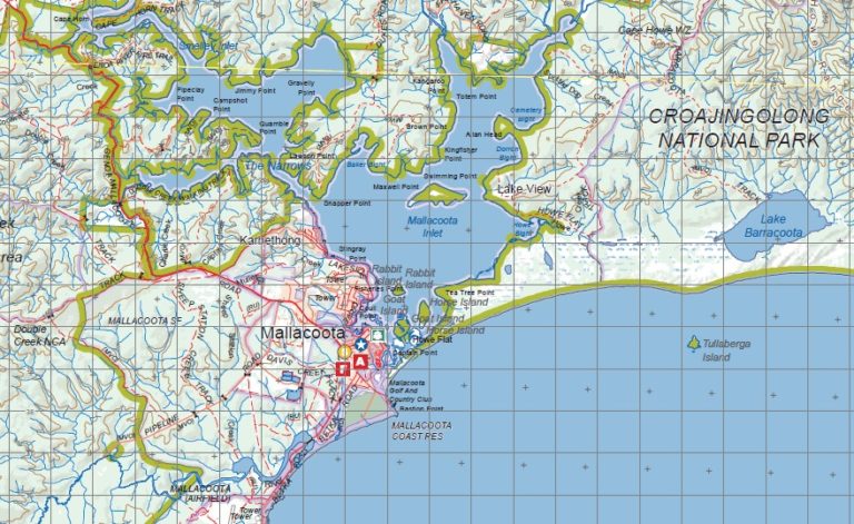 CANN MALLACOOTA 1-100,000 Vicmap 8722-8822 - Maps, Books & Travel Guides