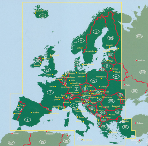 Europe Atlas Freytag and Berndt Spiral Bound - Maps, Books & Travel Guides