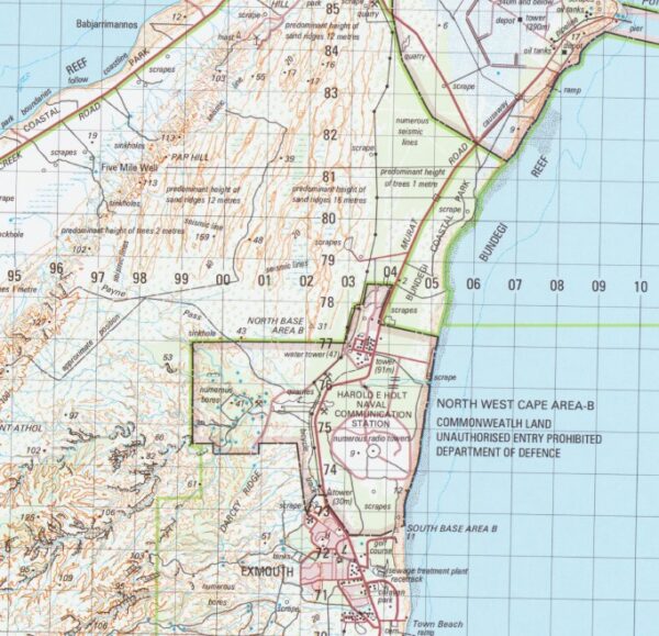 Exmouth 1-100,000 Topographic Map Geoscience Australia - Maps, Books ...