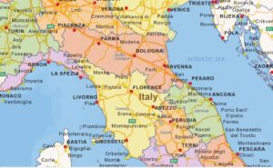 Italy Regions Poster Small Paper and Laminated - Maps, Books & Travel ...
