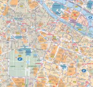 Paris City Plan Map 54 Michelin - Maps, Books & Travel Guides