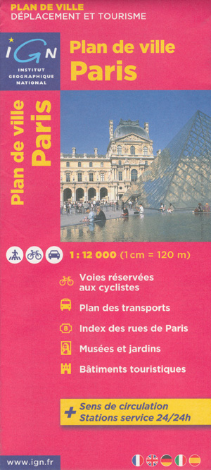 Paris Plan Map IGN - Maps, Books & Travel Guides