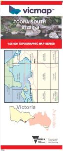 TOORA SOUTH 1-25,000 Vicmap Topo Map 8120-1-S - Maps, Books & Travel Guides