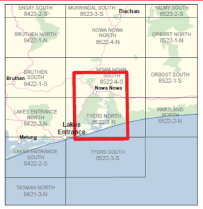 Lake Tyers Special 1-25,000 Vicmap Topographic Map - Maps, Books ...