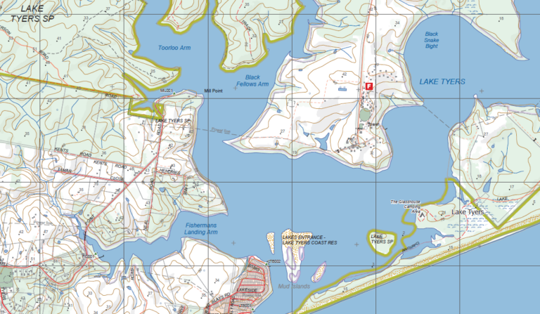 Lake Tyers Special 1-25,000 Vicmap Topographic Map - Maps, Books ...
