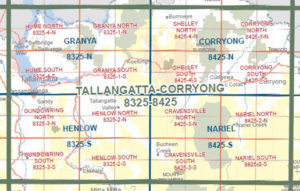 TALLANGATTA CORRYONG 1-100,000 Vicmap 8325-8425 - Maps, Books & Travel ...
