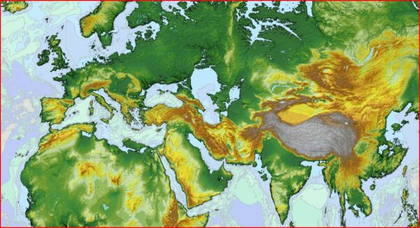 World Map if all the Terrestrial Ice Melted Poster - Maps, Books ...