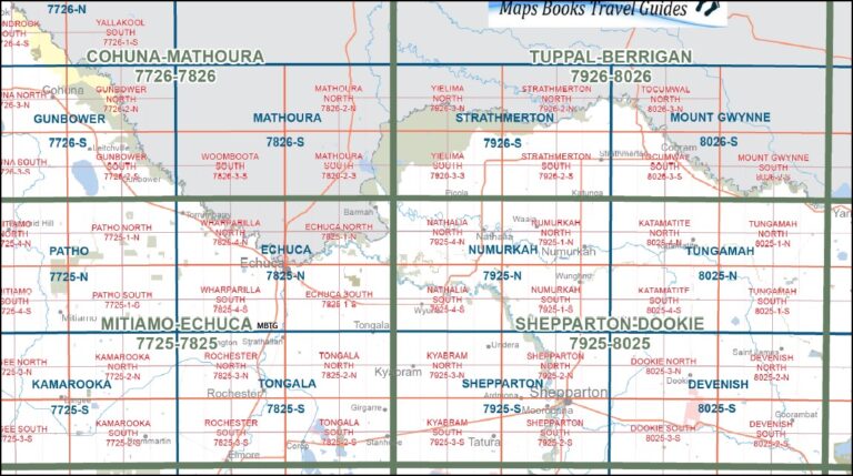 Barmah Shepparton Deniliquin Adventure Map Haymans - Maps, Books ...