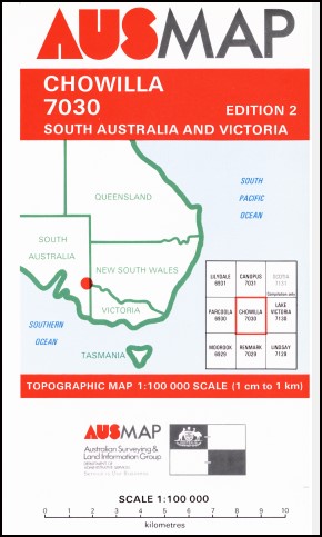 Chowilla 1-100,000 Topographic Map 7030 - Maps, Books & Travel Guides