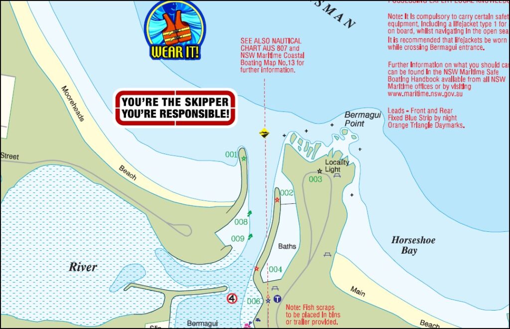 Bermagui Wallaga Corunna Brogo Boating Map - Maps, Books & Travel Guides
