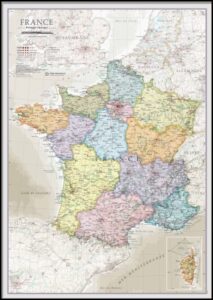 France Classic Poster Map Maps International - Maps, Books & Travel Guides
