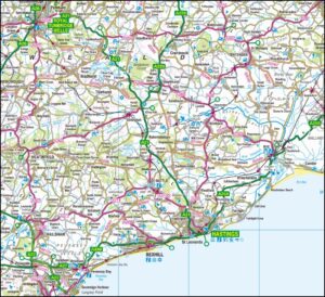 Kent Road Map A-Z Flat Poster - Maps, Books & Travel Guides