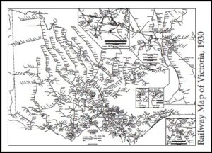 Victorian Railways Map 1930 Flat Poster - Maps, Books & Travel Guides