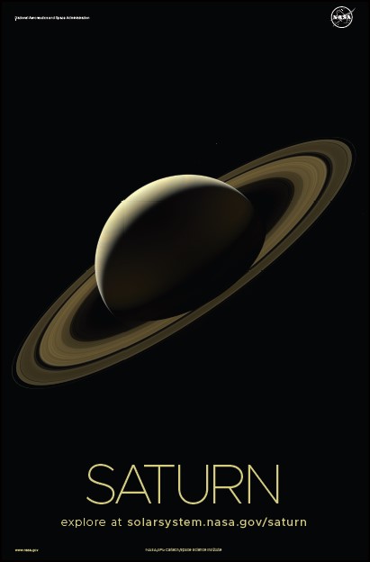 Saturn NASA Poster Flat Paper and Laminated - Maps, Books & Travel Guides
