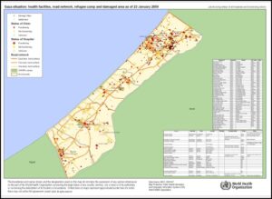 Gaza Strip Flat Map Paper and Laminated - Maps, Books & Travel Guides