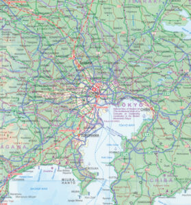 Japan South Railway and Road Map ITMB - Maps, Books & Travel Guides