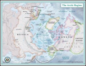 The Arctic Region Map Flat Poster - Maps, Books & Travel Guides