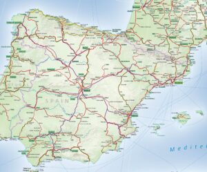 Spain Railway Map Poster - Maps, Books & Travel Guides