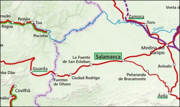 Spain Portugal Railway Map Poster - Maps, Books & Travel Guides