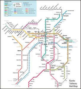 Kyoto Rail Map - Maps, Books & Travel Guides