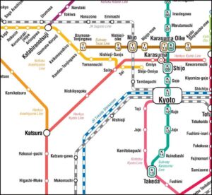 Kyoto Rail Map - Maps, Books & Travel Guides