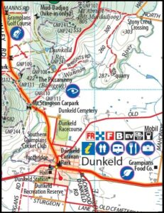 The Grampians Gariwerd Touring Map Meridian - Maps, Books & Travel Guides